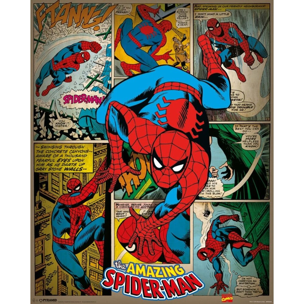 Marvel Comics Retro Poster Spider-Man 40 x 50 cm - Planet Fantasy