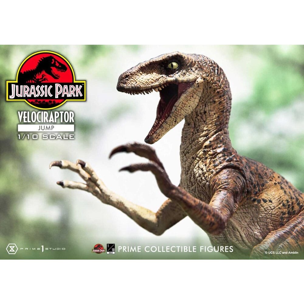 Jurassic Park Prime Collectibles Statue 1/10 Velociraptor Jump 21 cm ...
