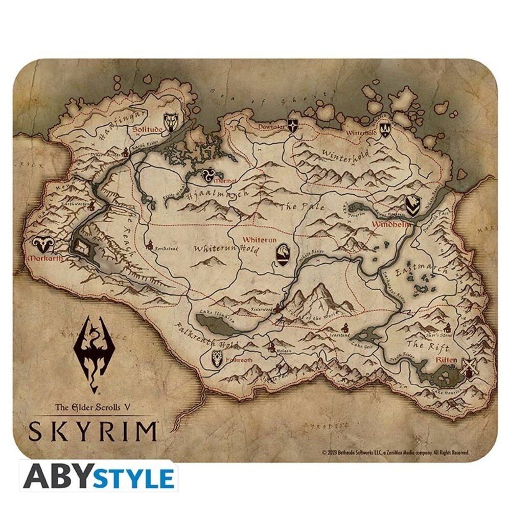 Skyrim Map Muismat - Planet Fantasy
