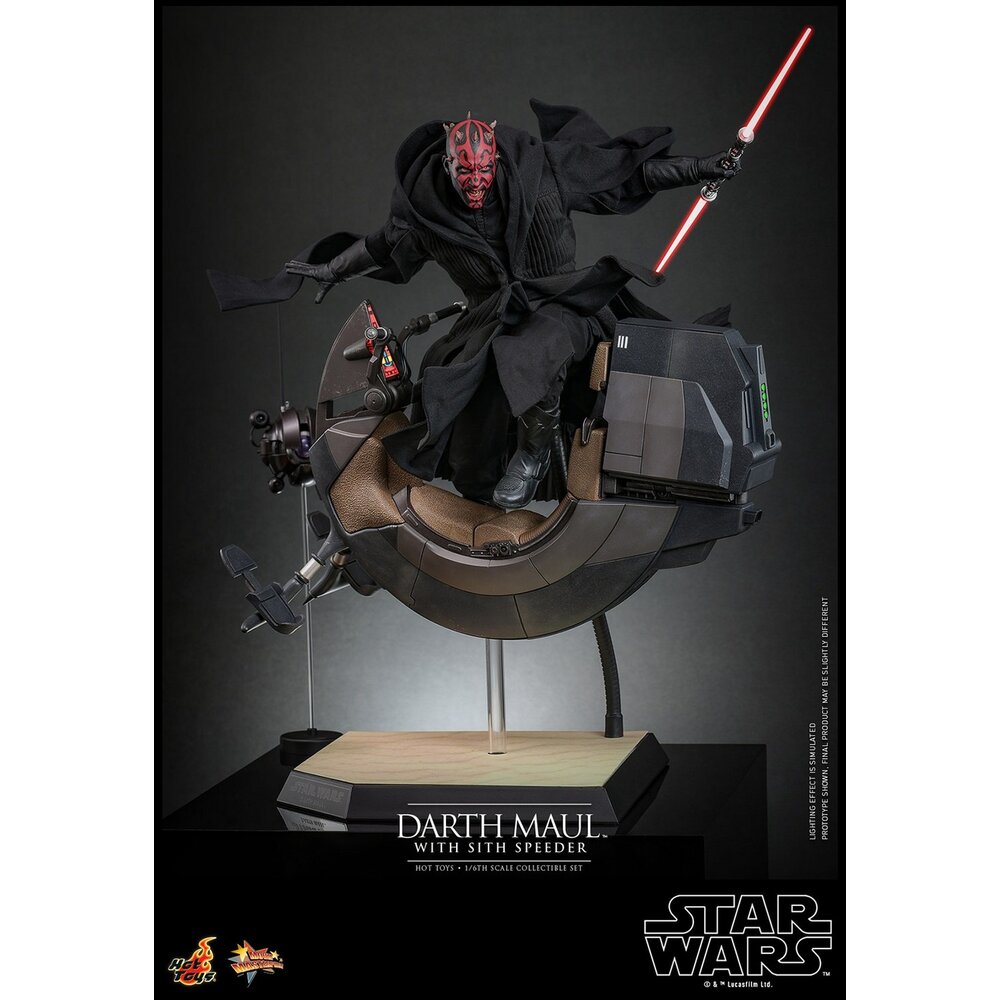 Star Wars: The Phantom Menace Action Figure 1/6 Darth Maul with Speeder ...
