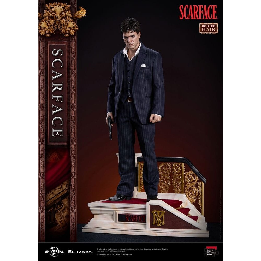 Scarface Superb Scale Statue 1/4 Tony Montana (Rooted Hair Version) 53 cm - Planet Fantasy