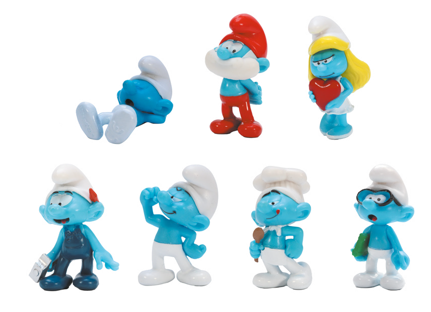 The Smurfs Set of 7 Smurfs 4 cm - Planet Fantasy