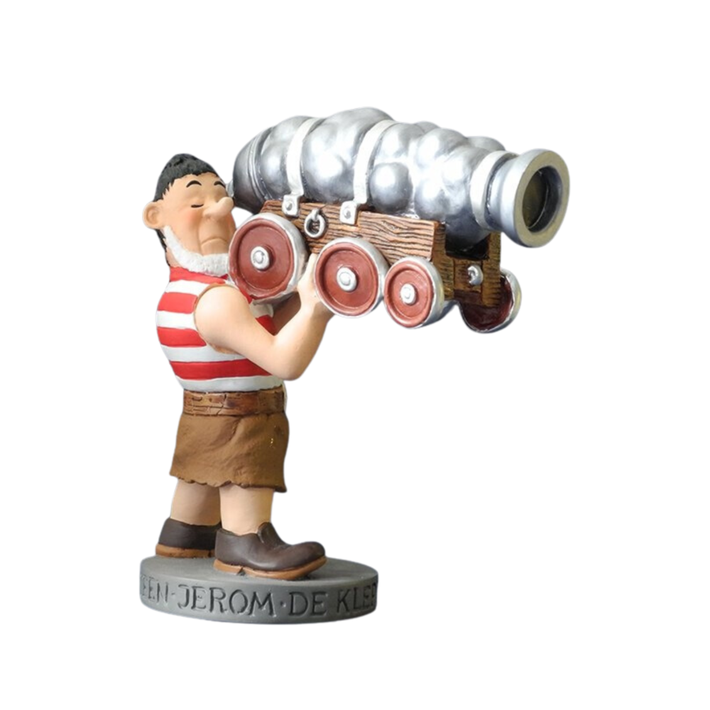 Suske en Wiske Beeldje Jerom met Kanon 17 cm - Planet Fantasy