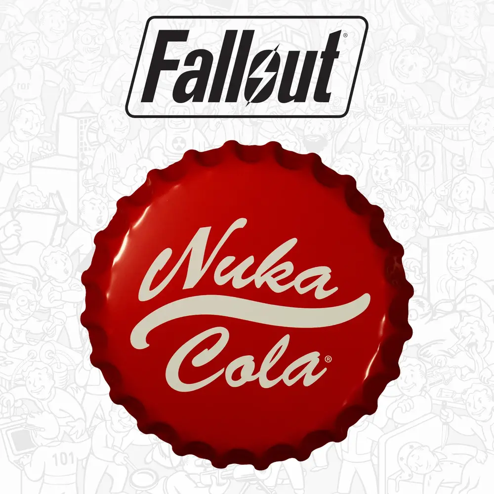 Fallout Tin Sign Nuka-Cola Bottle Cap - Planet Fantasy