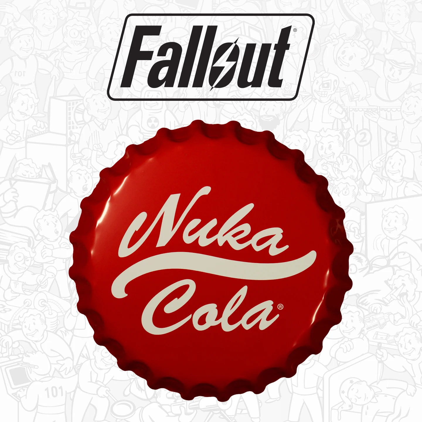 Fallout Tin Sign Nuka-Cola Bottle Cap - Planet Fantasy