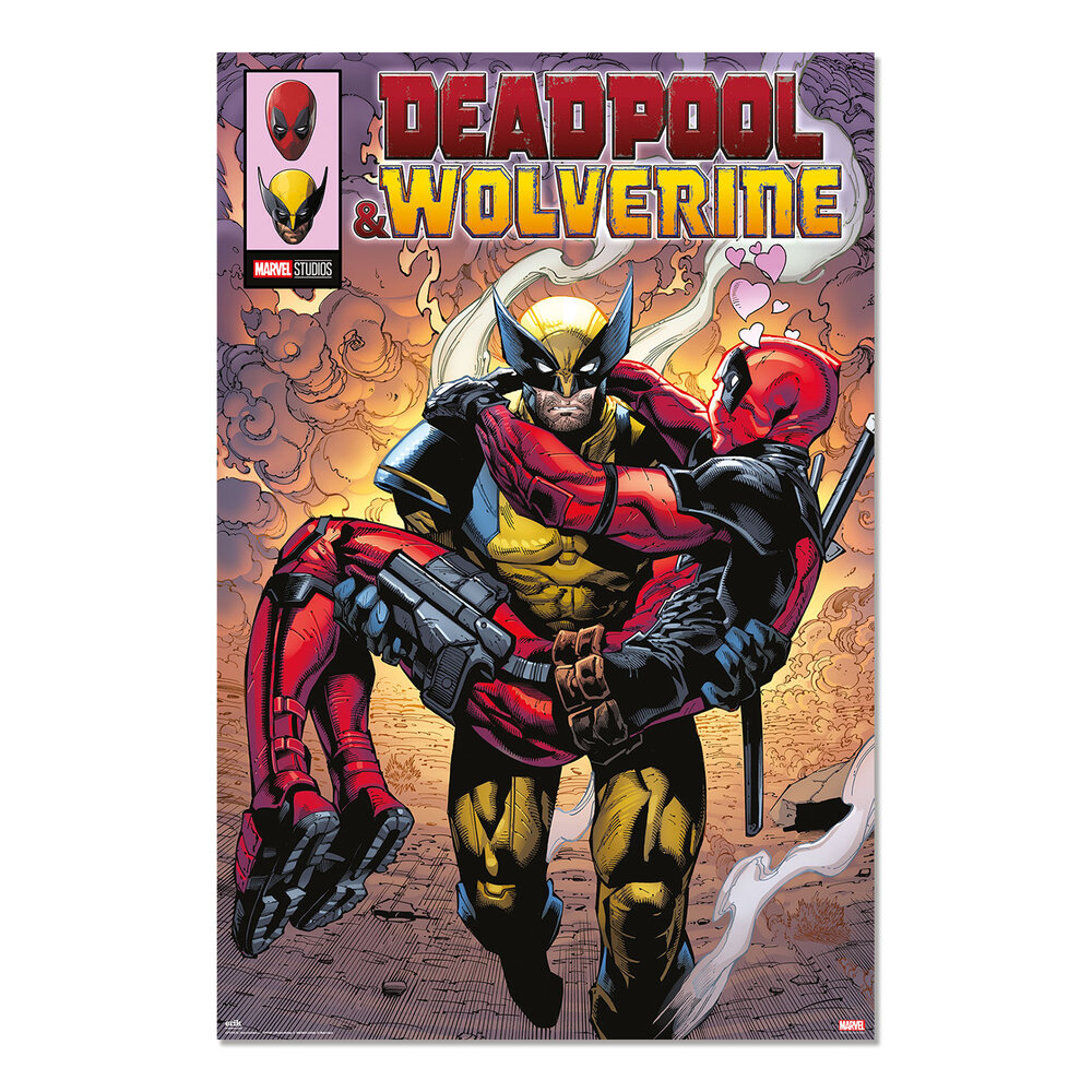 Deadpool & Wolverine Love Poster 61 x 91.5 cm - Planet Fantasy