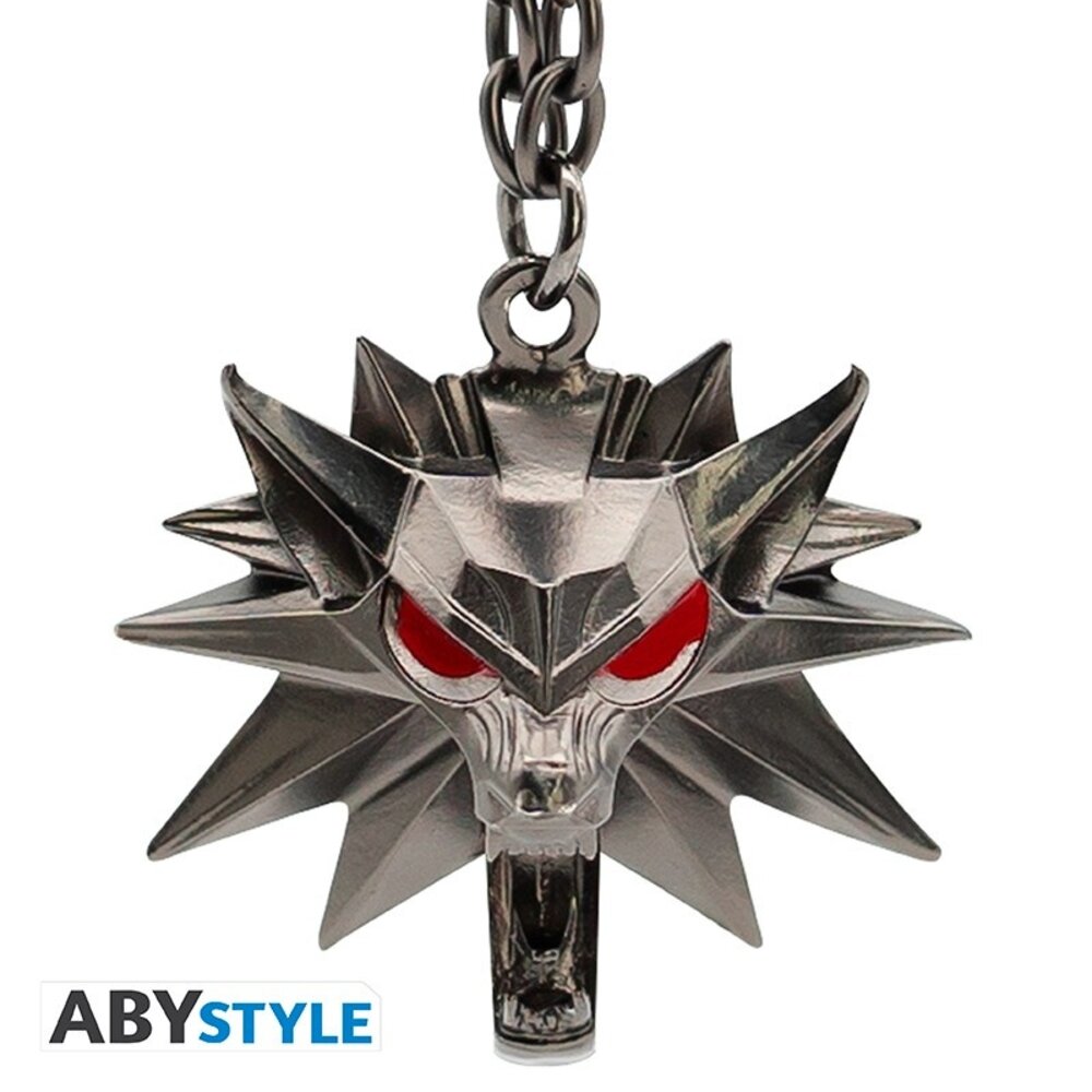 The Witcher Wolf School Emblem 3D Metalen Sleutelhanger - Planet Fantasy