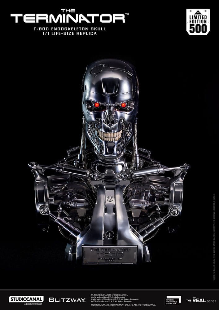 The Terminator The Real Series Life Size Bust T-800 Endoskeleton Skull 50 cm - Planet Fantasy