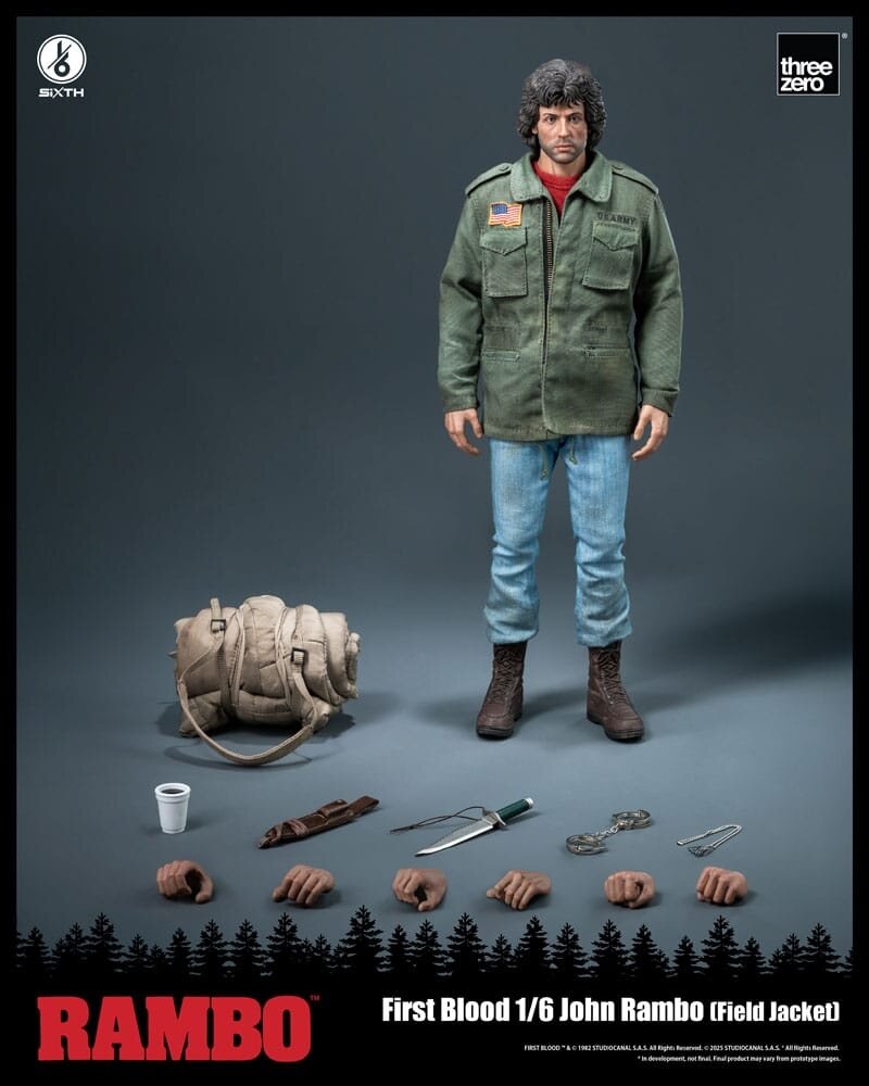 Rambo: First Blood Action Figure 1/6 John Rambo (Field Jacket) 31 cm ...