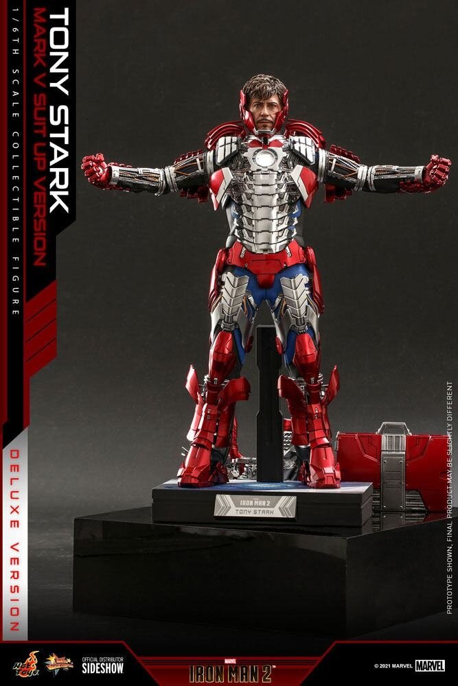 Iron Man 2 Action Figure 1/6 Tony Stark (Mark V Suit Up Version) Deluxe ...