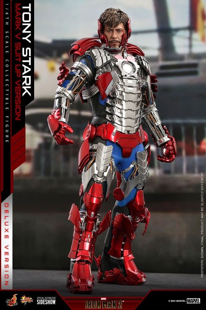 Iron Man 2 Action Figure 1/6 Tony Stark (Mark V Suit Up Version) Deluxe ...