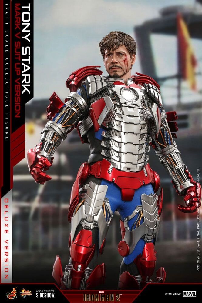 Iron Man 2 Action Figure 1/6 Tony Stark (Mark V Suit Up Version) Deluxe ...
