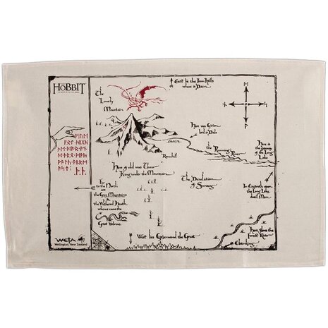 The Hobbit Thorins Map Tea Towel - Planet Fantasy
