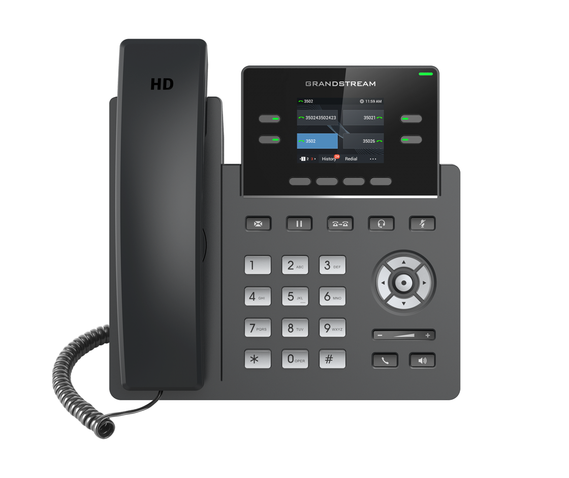 Grandstream GRP2612 2-line IP Phone + adaptor - Voip and Go