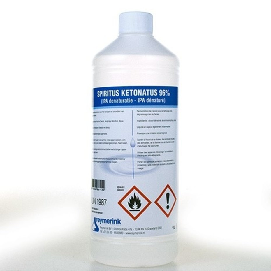 Alcohol 96% Spiritus Ketonatus 1000 ml - Nagelgroothandel.nl