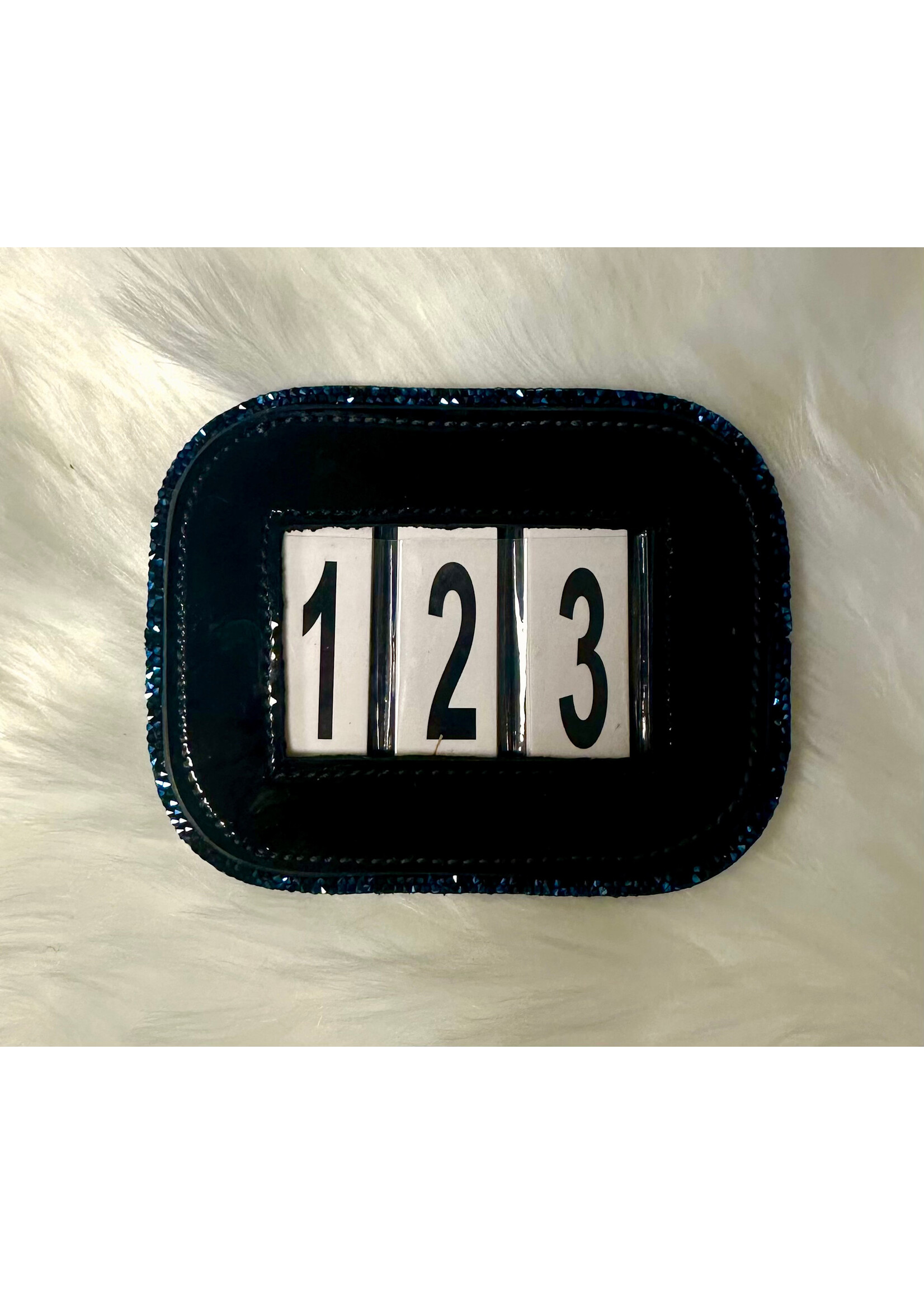 Competition Number Holder Lack Fabric blue - Equestrian Style Exclusive ...
