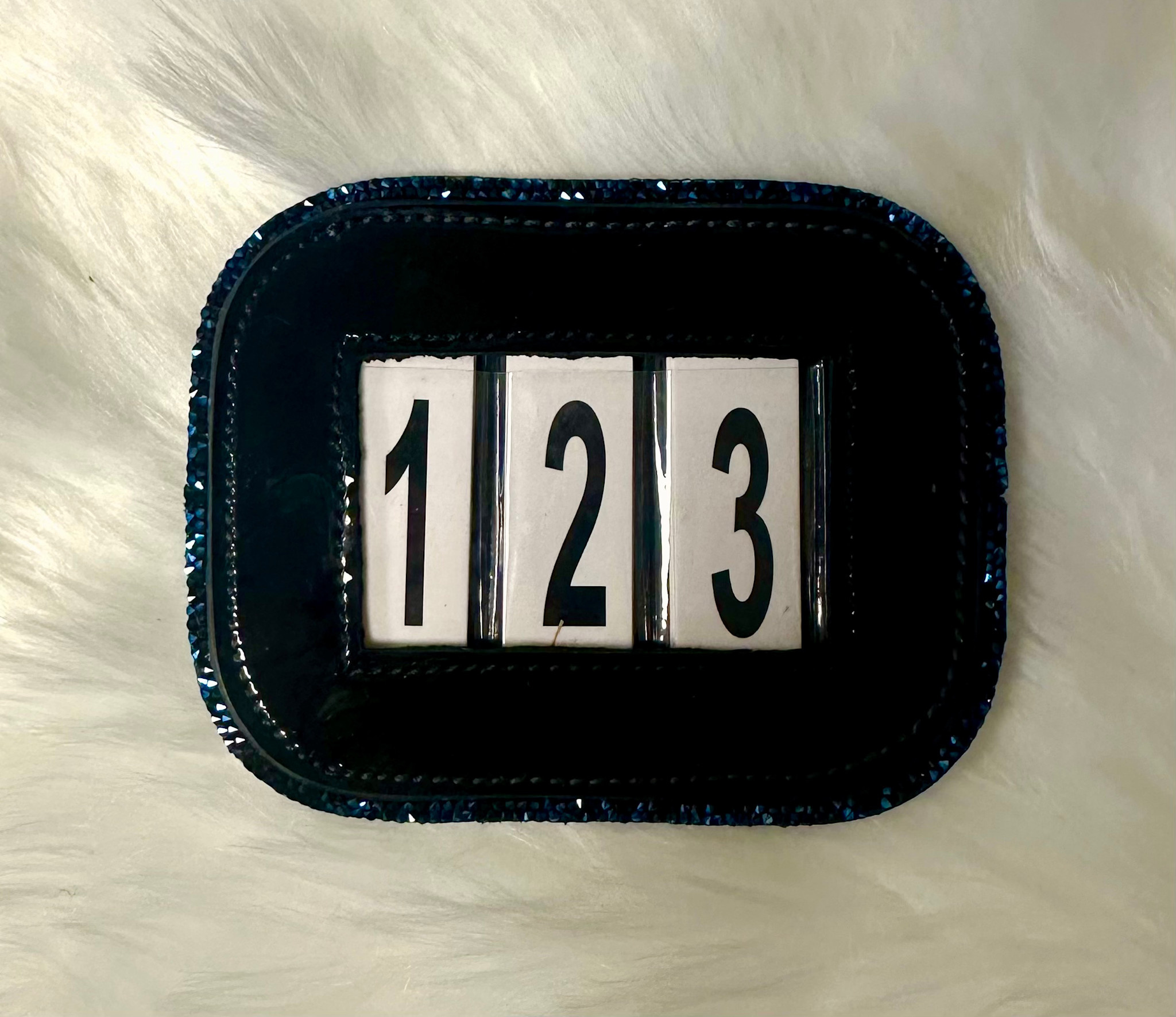 Competition Number Holder Lack Fabric blue - Equestrian Style Exclusive ...