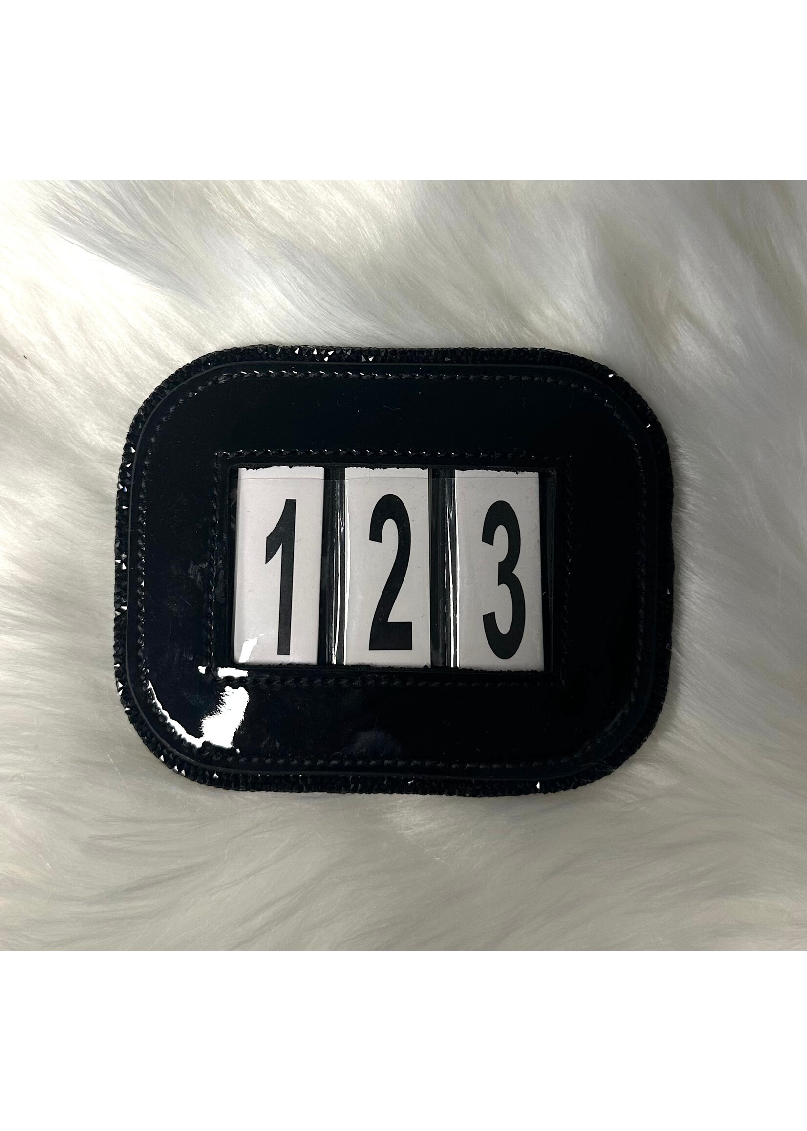Competition Number Holder Lack Fabric black - Equestrian Style ...
