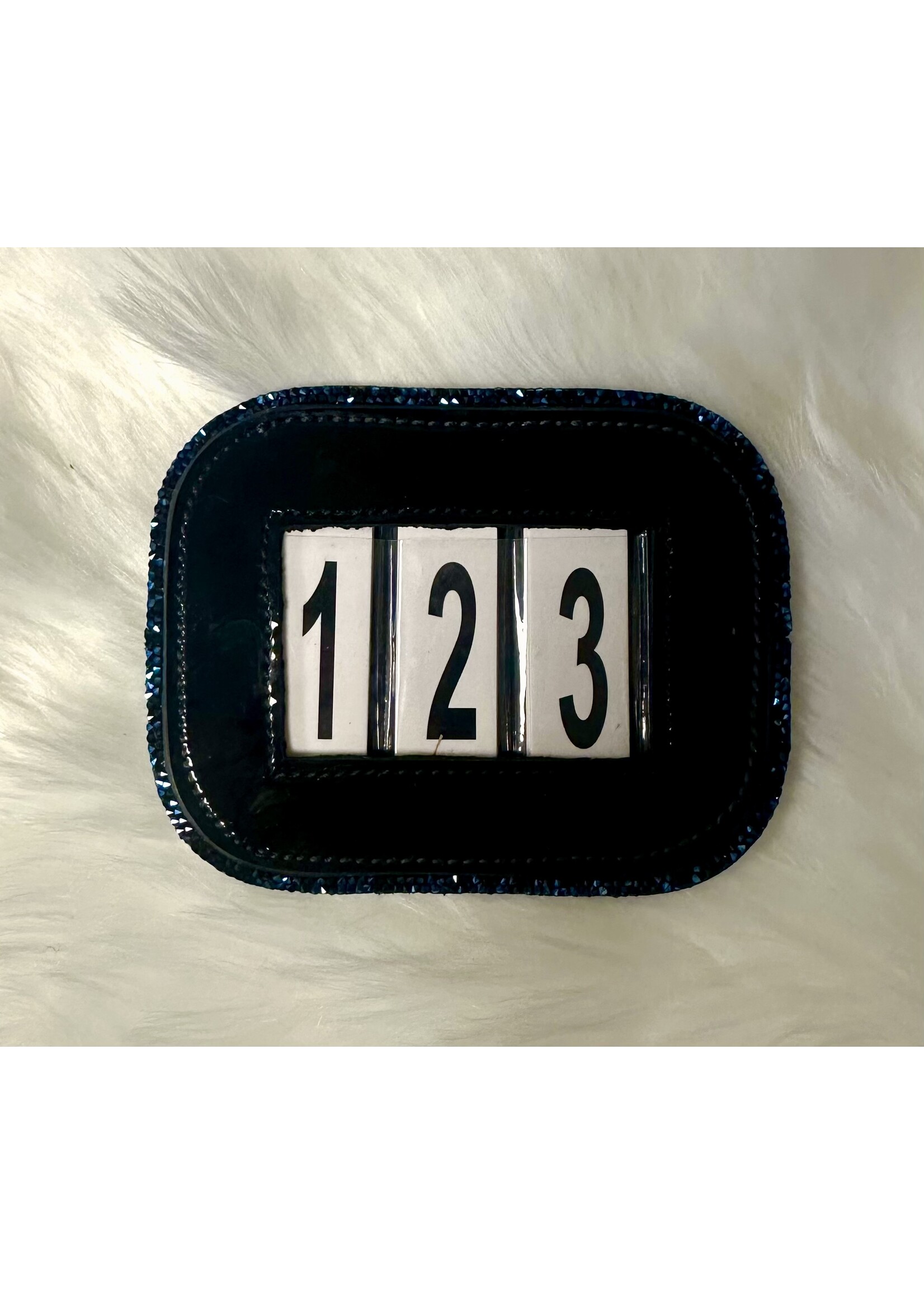 Competition Number Holder Lack Fabric blue - Equestrian Style Exclusive ...