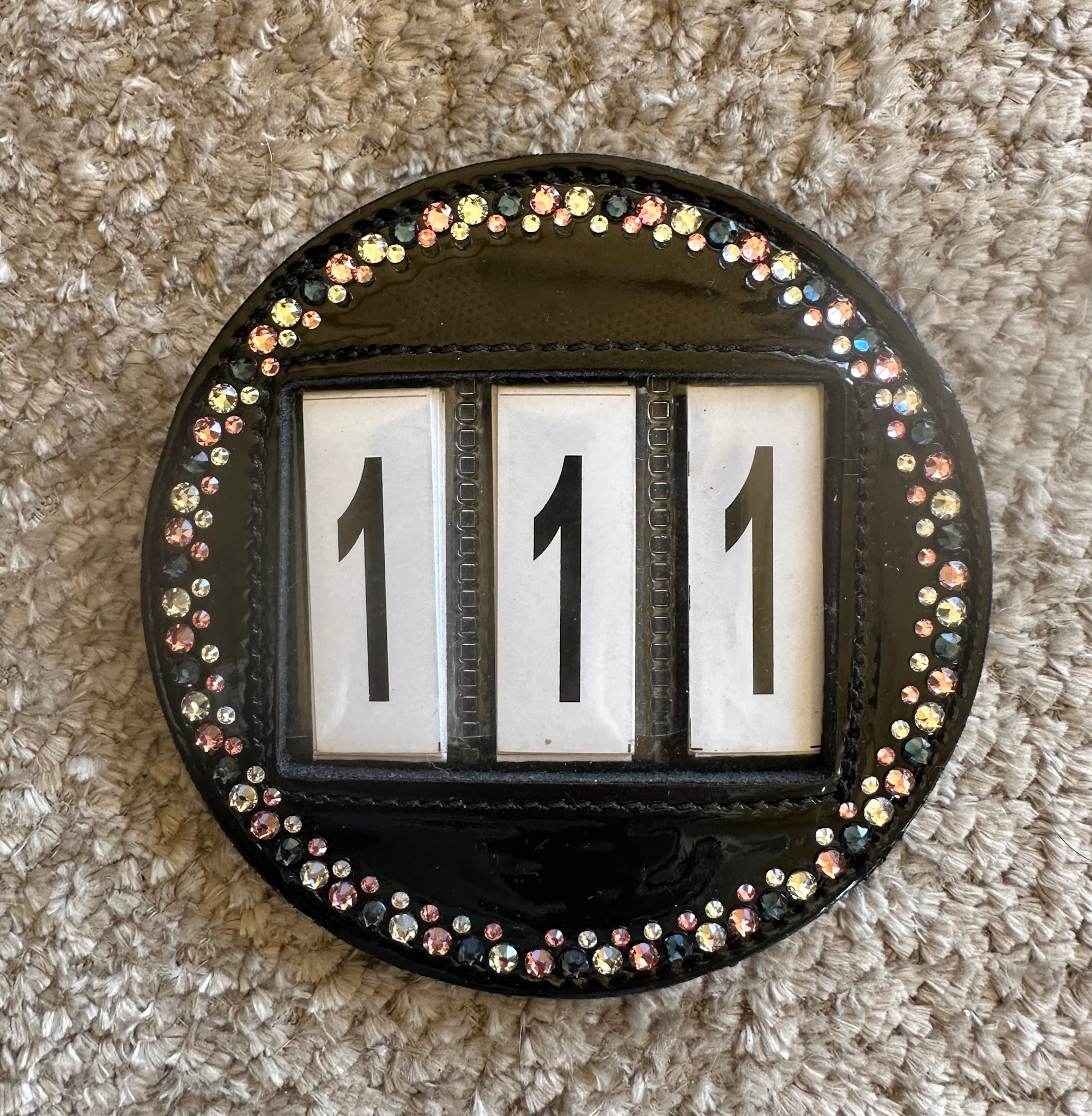 Swarovski Competition number Black Suede Crystal Pink Cocktail ...