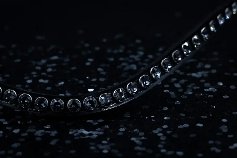 Swarovski classic browband crystal silver night black mounting ...