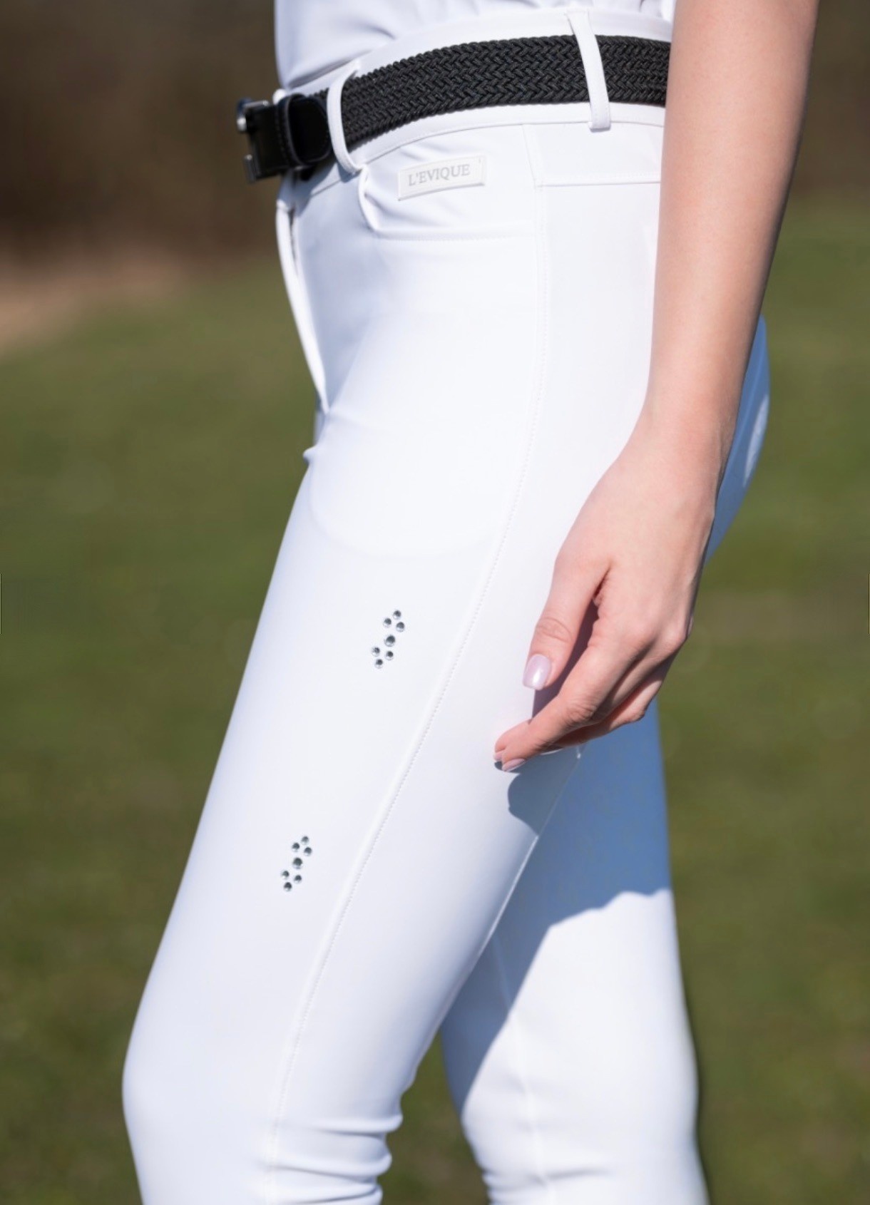 L'Evique Breeches Vita Full Grip Crystal Stones - Equestrian Style ...