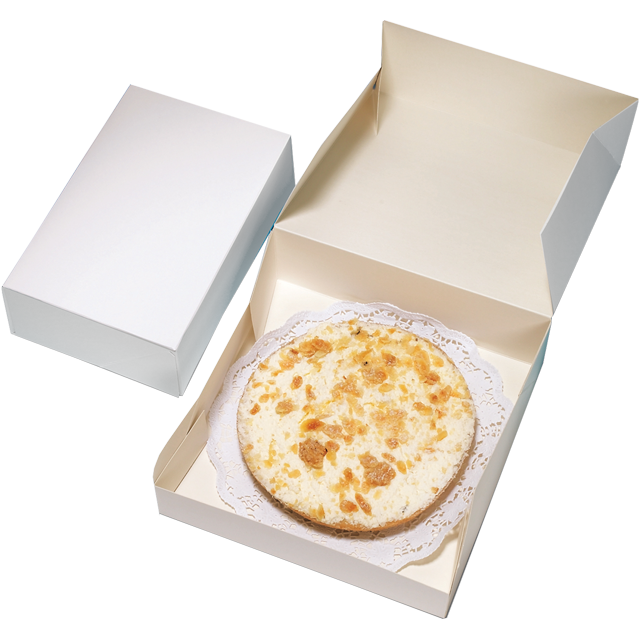 Boîte à gâteaux en carton duplex - blanc - 210 x 140 x 80 mm - 300 ...