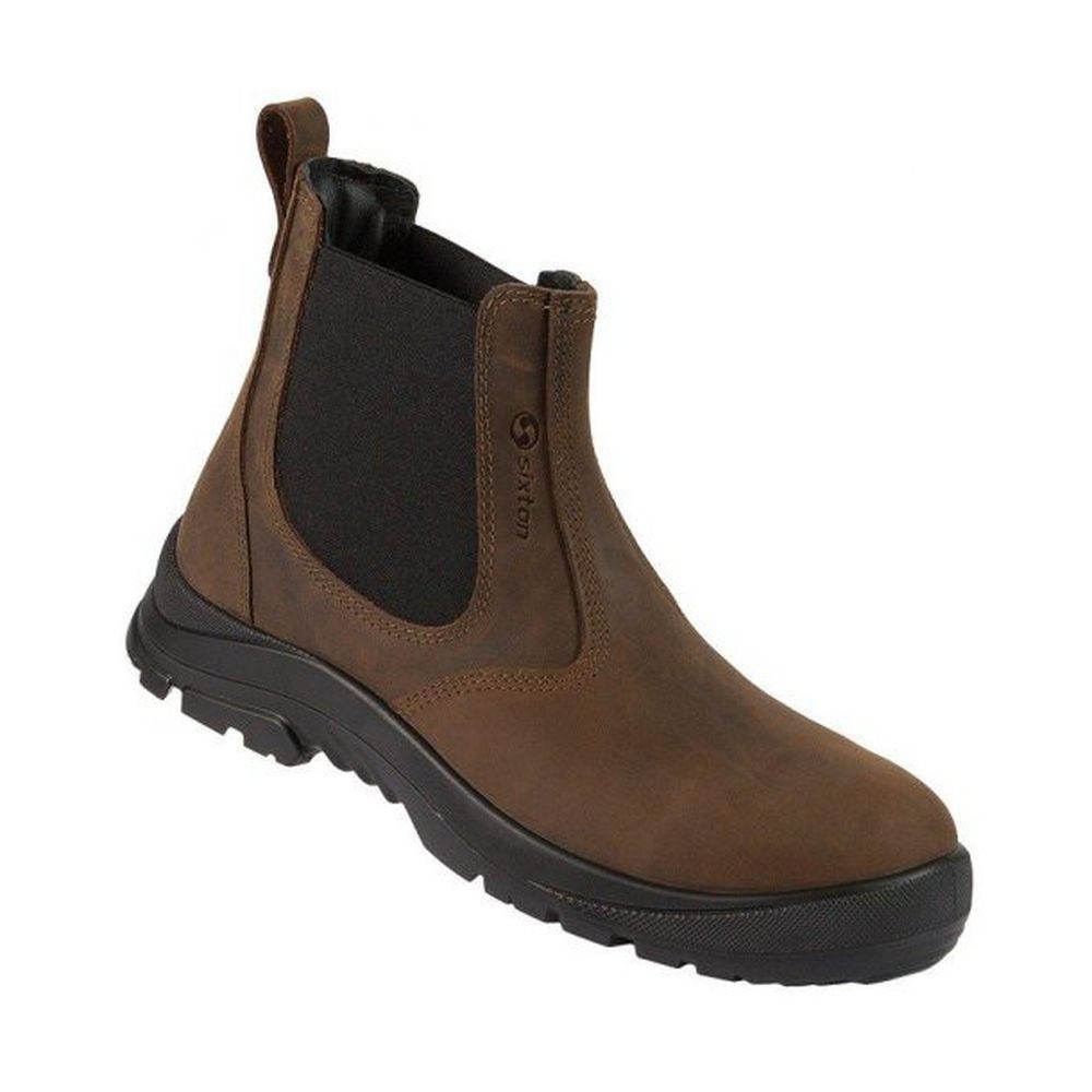 Sixton Dealer S3 ESD Hoog Bruin Instap Werkschoen - werkschoenwereld.nl