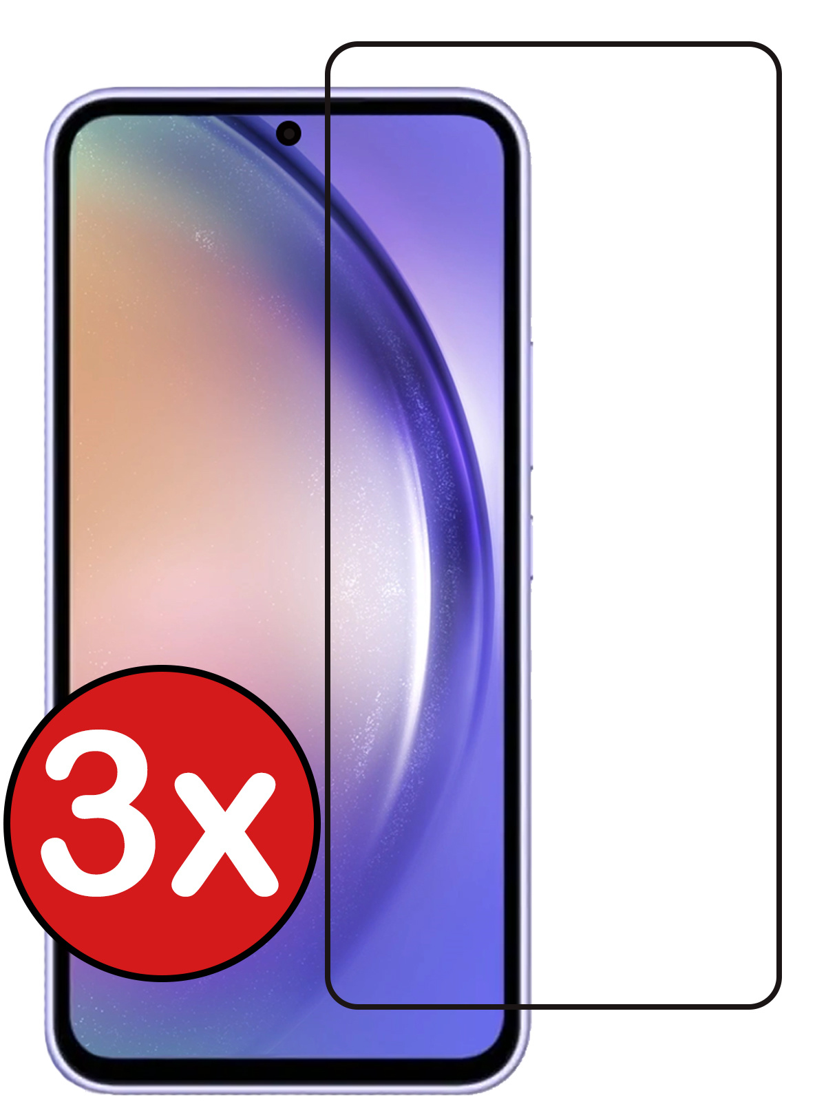 BTH Screenprotector Geschikt voor Samsung A54 Screenprotector Glas ...