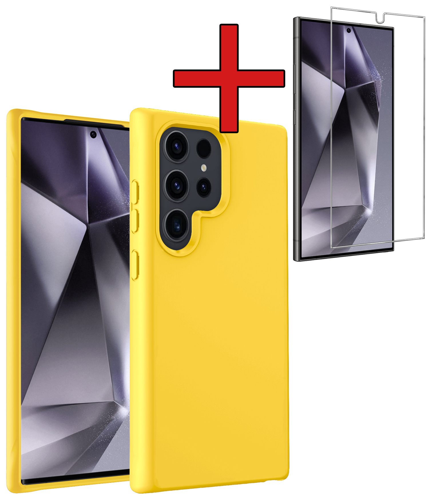 BTH Hoesje Geschikt voor Samsung S24 Ultra Hoesje Siliconen Case Hoes ...