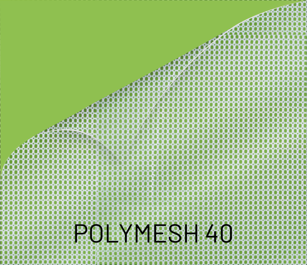 POLYMESH 40: scheurwerend pvc-vrij mesh doek 20% - Colorgreen