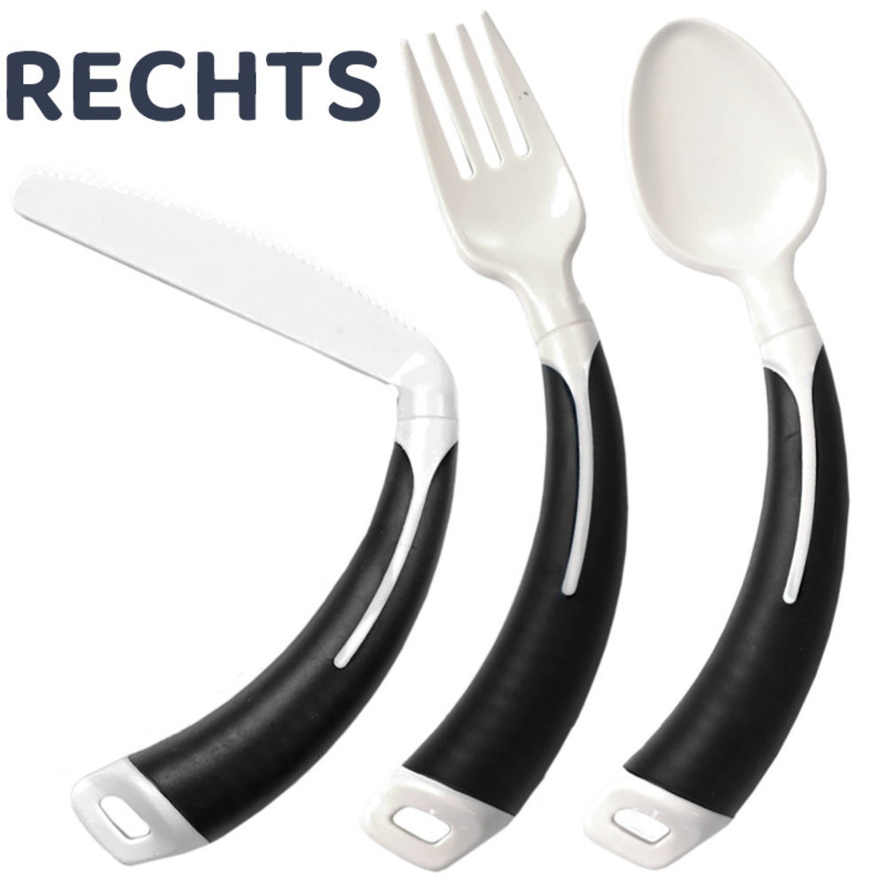 Bestekset gebogen 3-delig zwart - Aangepast bestek kopen? - Scholten ...