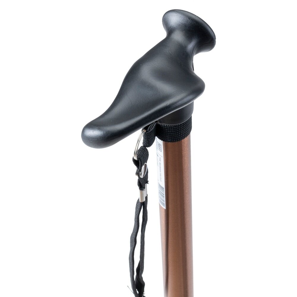 Wandelstok met anatomisch handvat - Bruin - Scholten Hulpmiddelen B.V.