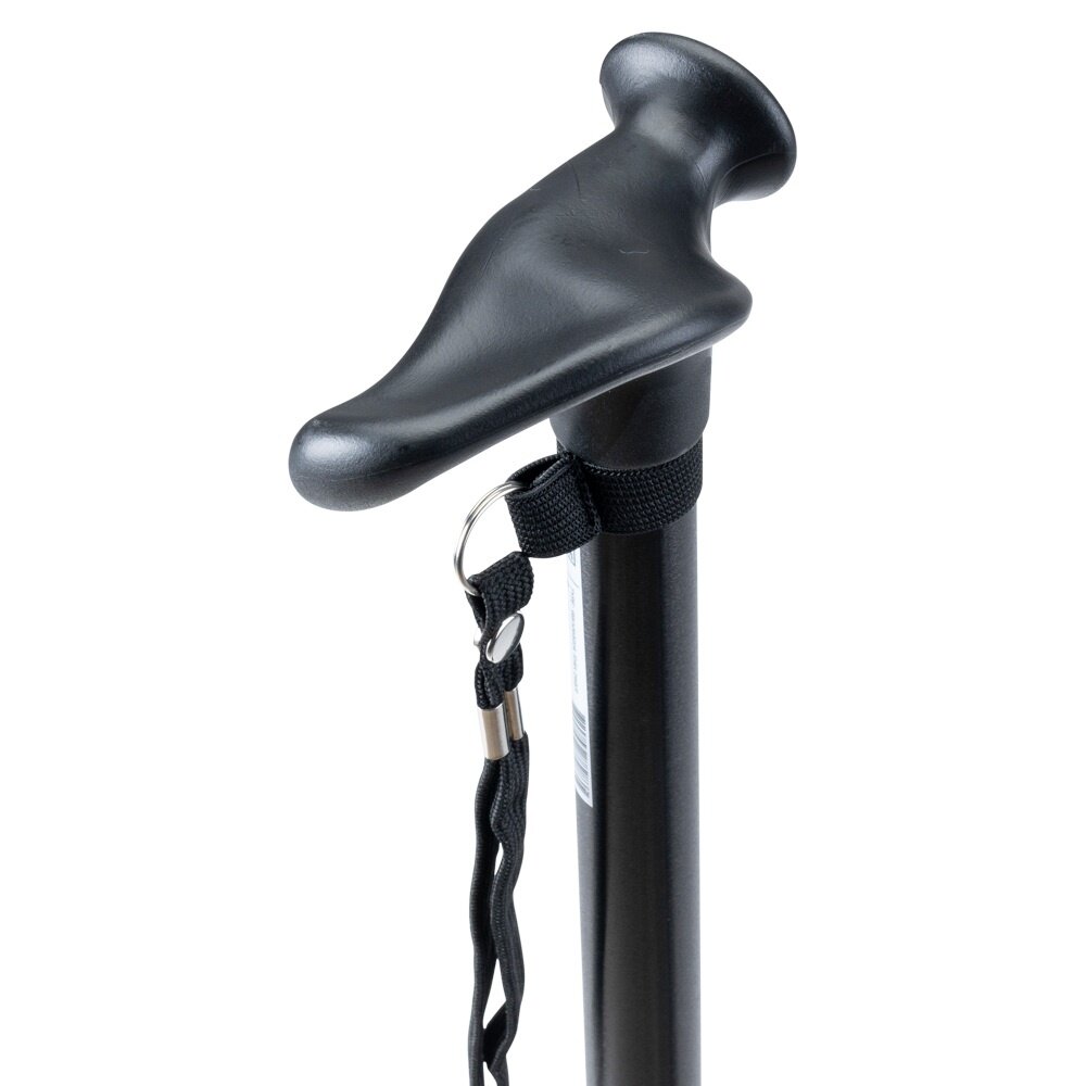Wandelstok met anatomisch handvat - Zwart - Scholten Hulpmiddelen B.V.