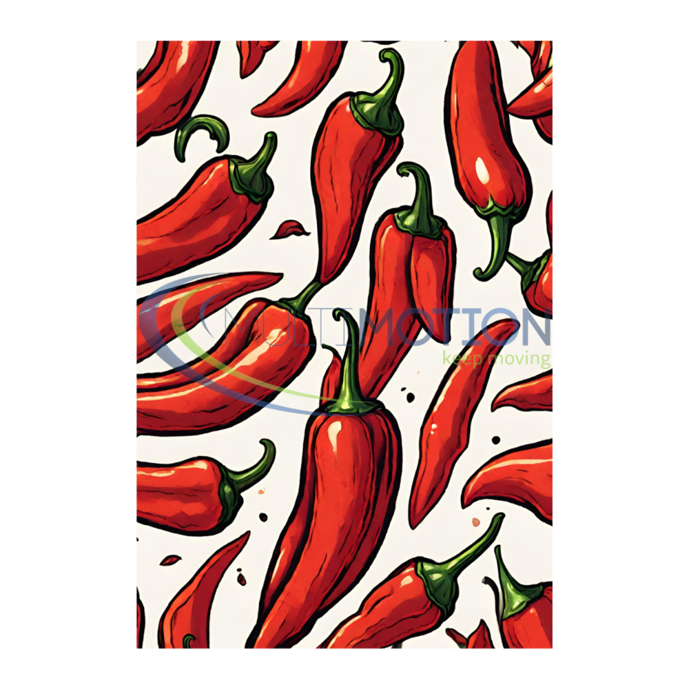 Design blusdeken - Rode pepers - Scholten Hulpmiddelen B.V.