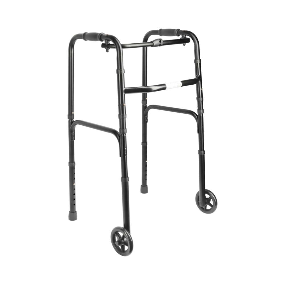 Lichtgewicht looprek met wieltjes, inklapbaar Zwart - Scholten ...