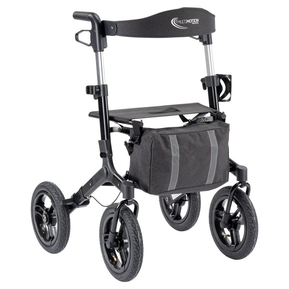 MultiMotion Outdoor rollator - Zwart - Scholten Hulpmiddelen B.V.
