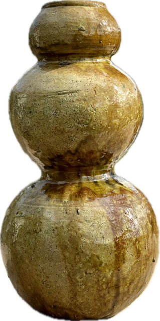 Vaas groot - Tamegroute aardewerk - yellow/green - 't Swarte Schaep