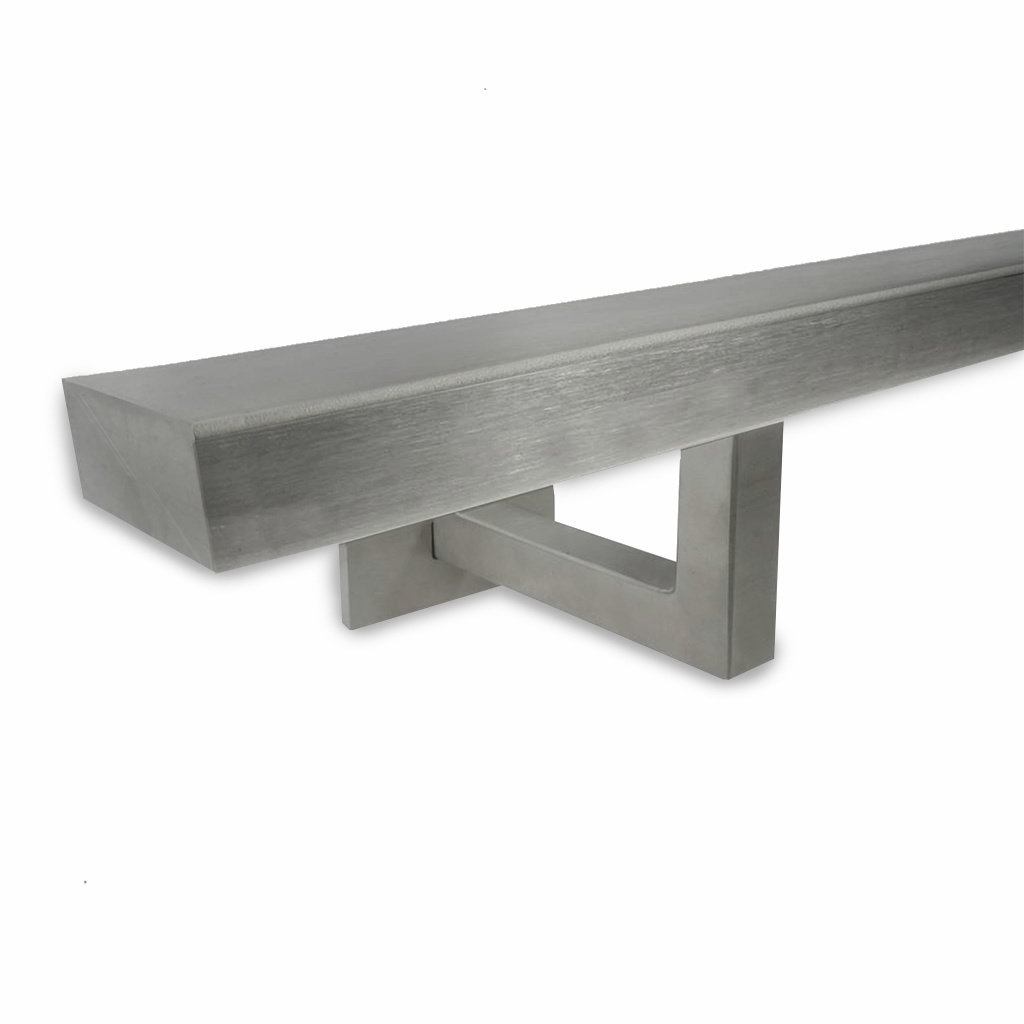 Main courante inox - rectangulaire (40x15 mm) - supports de type 11 ...
