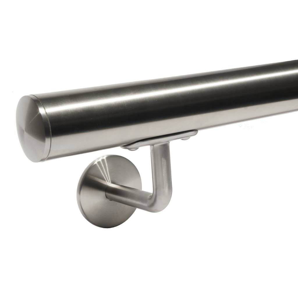 Main courante inox - ronde - avec supports de type 3 - Prix serré ...