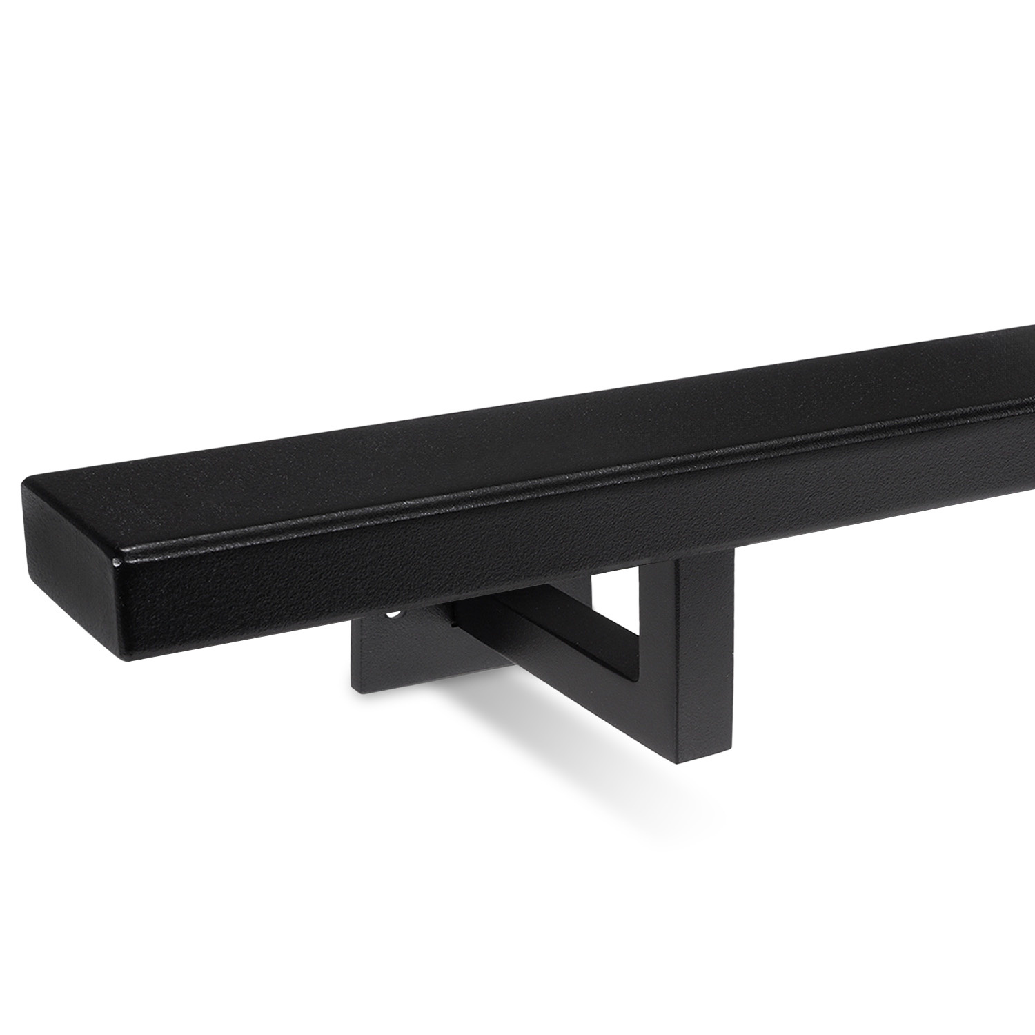 Main courante noire - rectangulaire (50x20 mm) - supports de type 10 ...