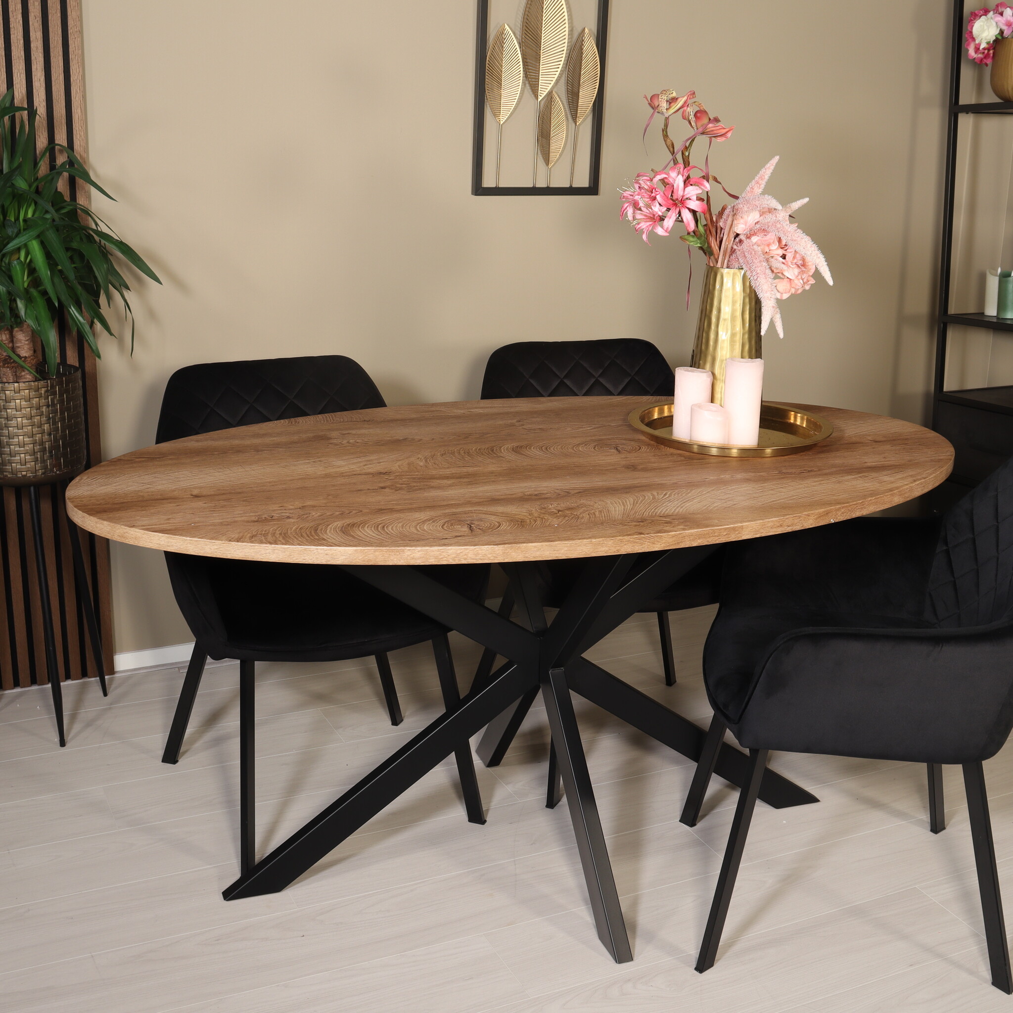 Eettafel ovaal 160cm Rato lichtbruin ovale tafel - Laagsteprijsgarantie.com