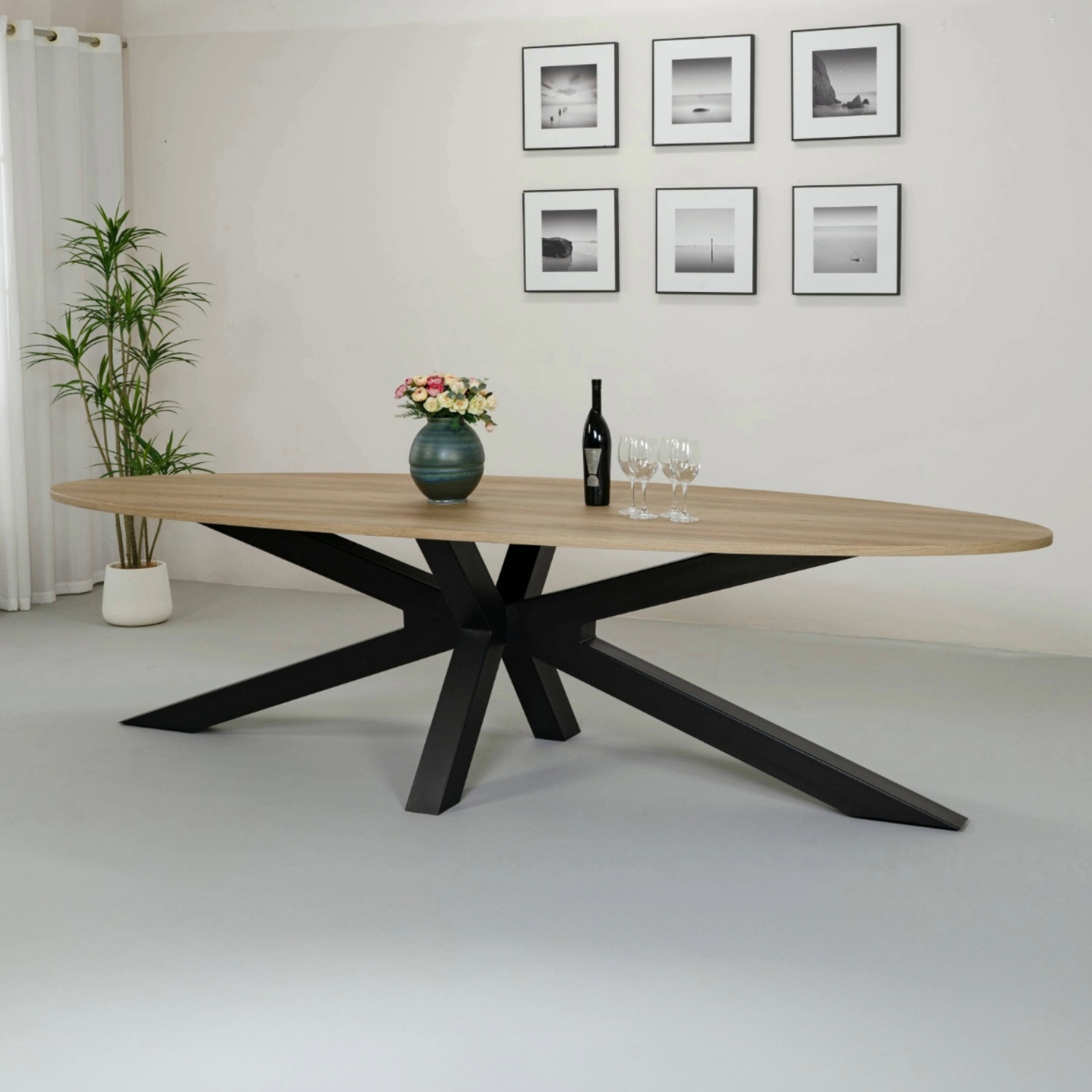 Eettafel ovaal 300cm Rato lichtbruin ovale tafel - Laagsteprijsgarantie.com