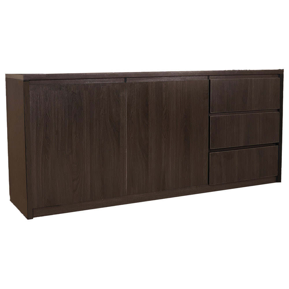 Dressoir melamine eiken zwart 180cm Cassie - Laagsteprijsgarantie.com