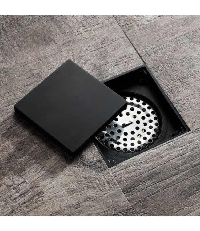 Wiesbaden Wiesbaden doucheput met flens en zijuitlaat 15x15 cm mat ...