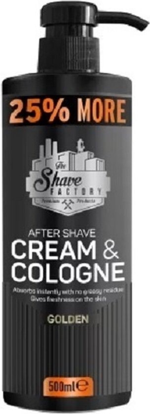 SHAVE FACTORY Cream Cologne GOLDEN - 500 ml - Special Beautiful