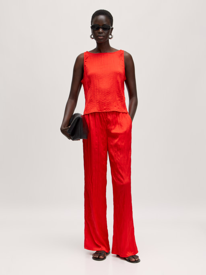 EDITED Ulla Trousers High Risk Red - Maison Majé