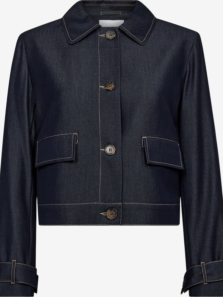 CO'COUTURE Terry CC Denim Jacket - Dark Blue - Maison Majé