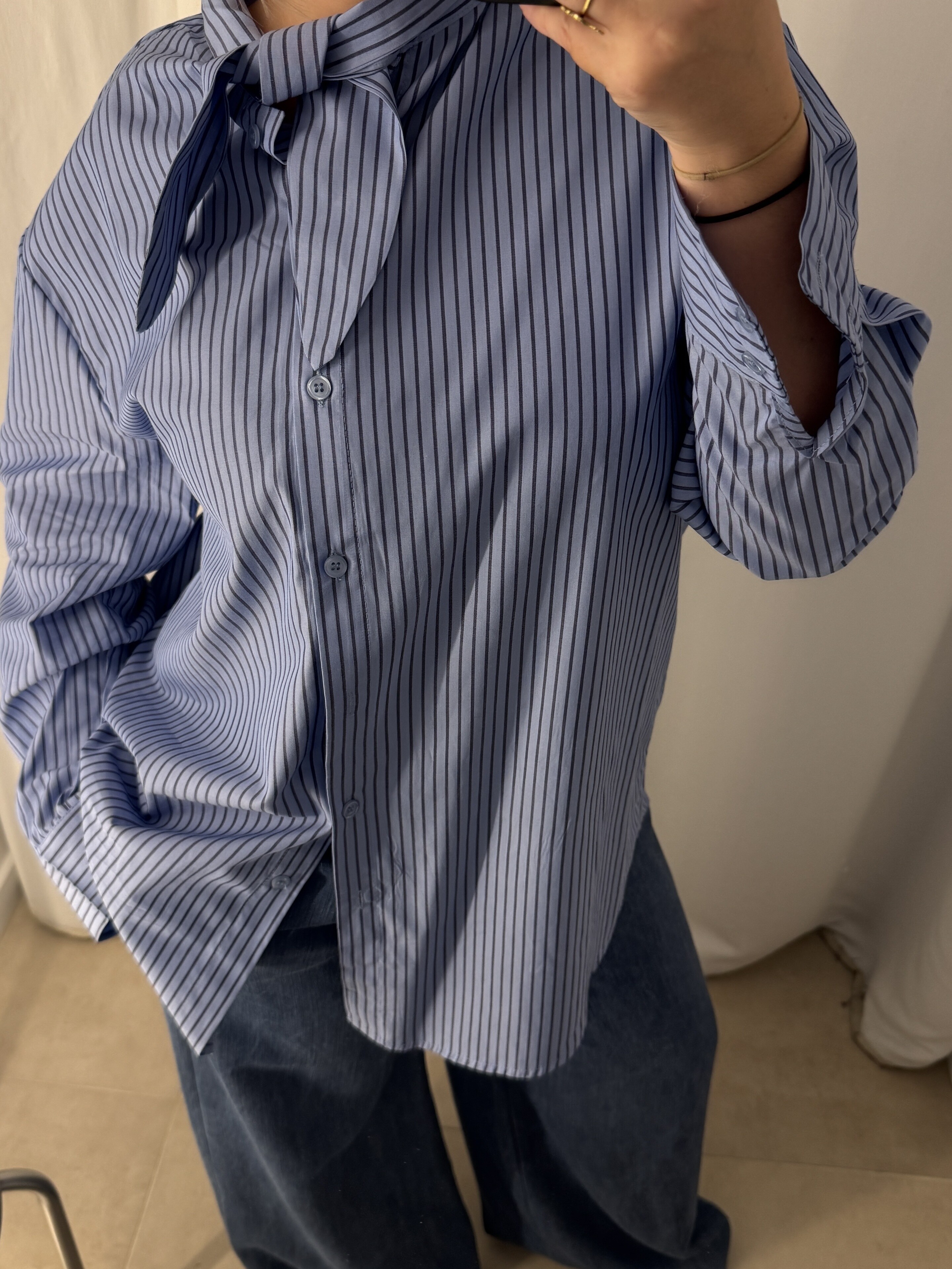 MM Lisa Blouse Blue Stripes - Maison Majé