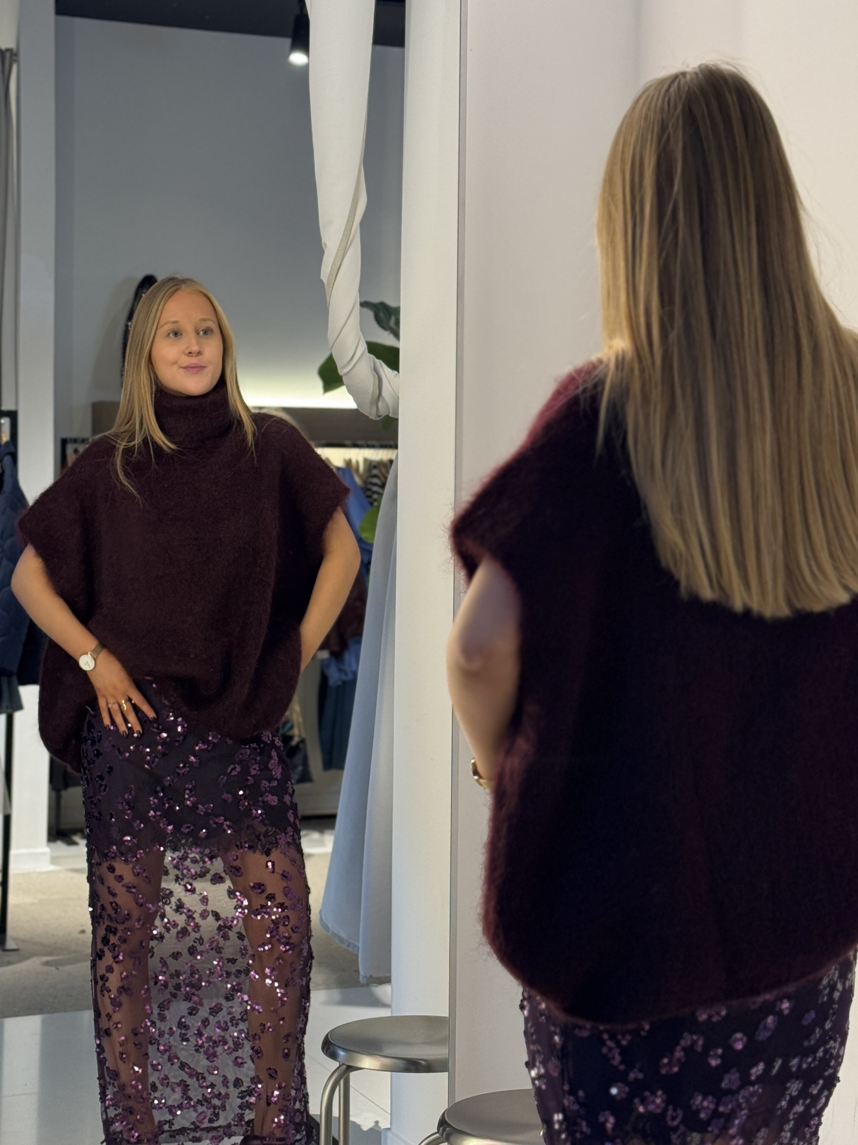 MM Turtle Mohair Pull Bordeaux - Maison Majé